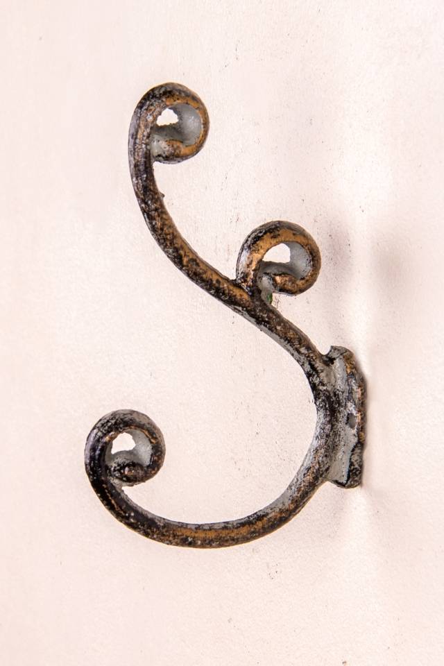 Double Hook Large Antique Grey | Heys Imports